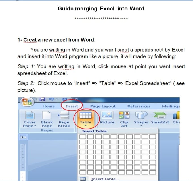 Guide merging excel into word by Johnbob12 | Fiverr Guide merging excel into word by Johnbob12 | Fiverr