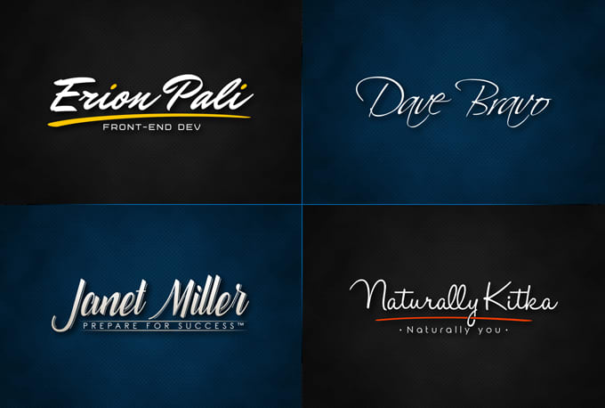 Do handwritten modern signature logo design by Portraitcartoon | Fiverr