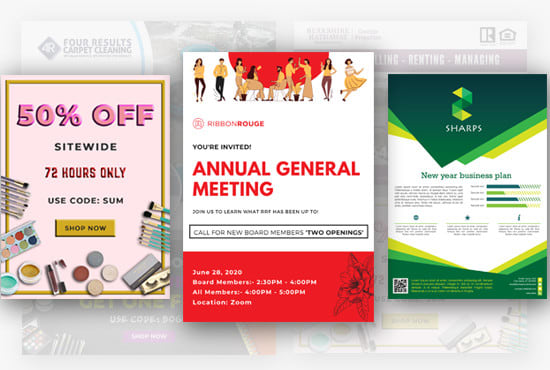 Create an appealing flyer, poster or card design by Iyketyson | Fiverr