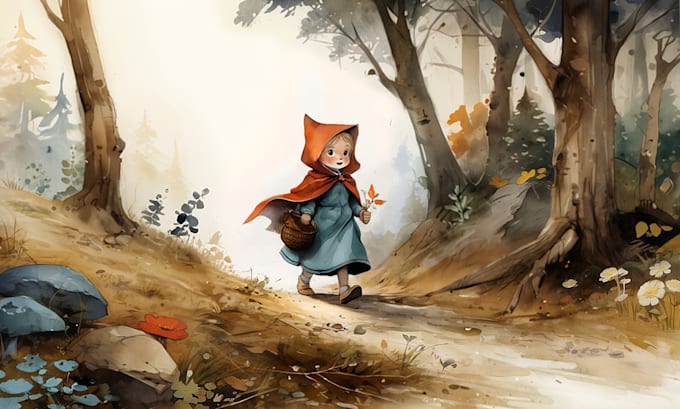 Draw watercolor illustrations for childrens book by Degphilip | Fiverr