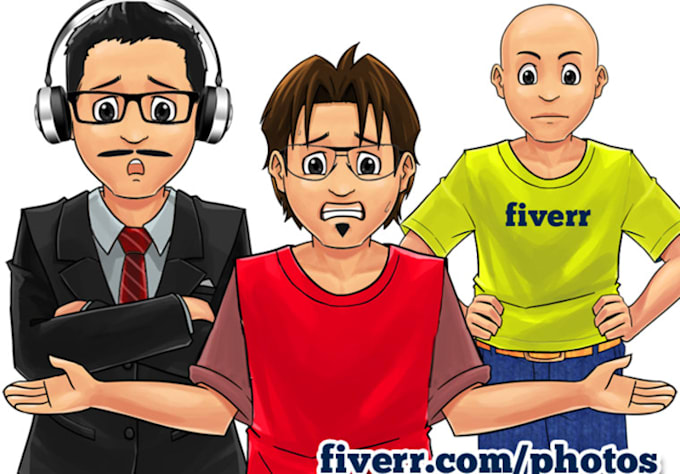 Create a high quality male digital mascot by Photos | Fiverr