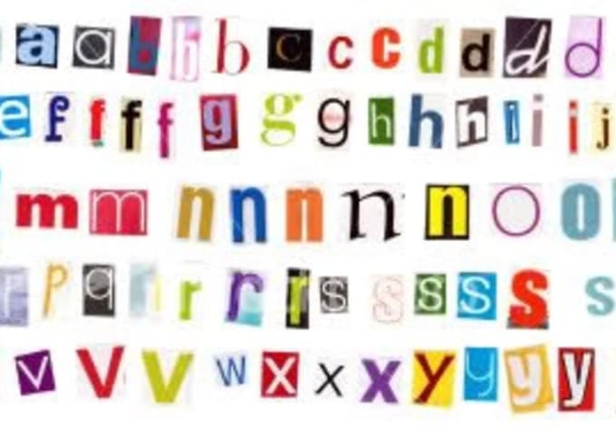 Write your message ransom letter style using magazine cutout letters ... Write your message ransom letter style using magazine cutout letters ...