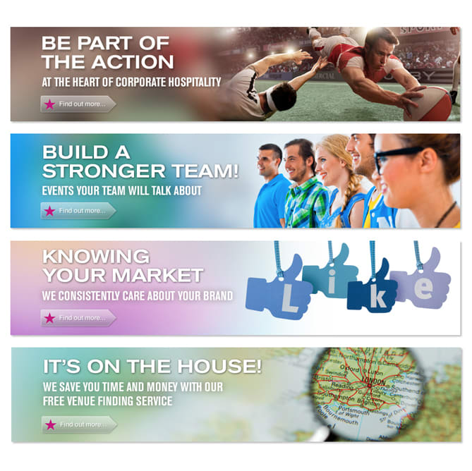 Design 8 professional web banner ads with free psd by Teamfire | Fiverr