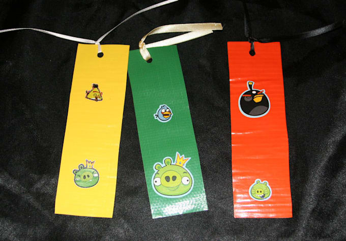 Make 3 angry bird bookmarks out of duct tape by Smward | Fiverr