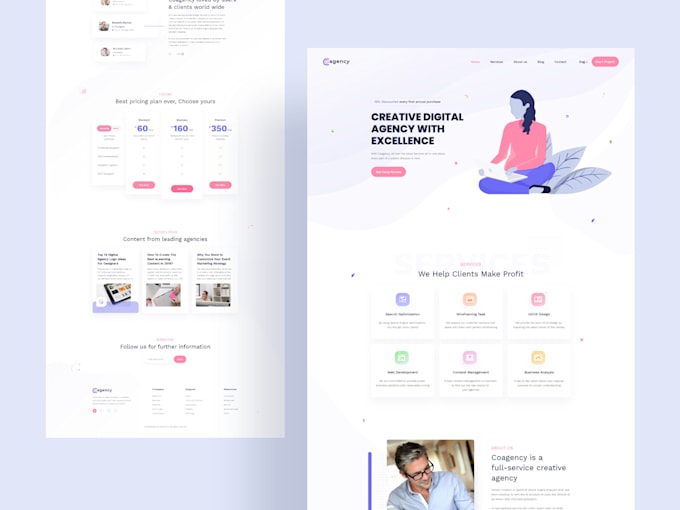 Design landing page, homepage and website ui ux by figma by ...
