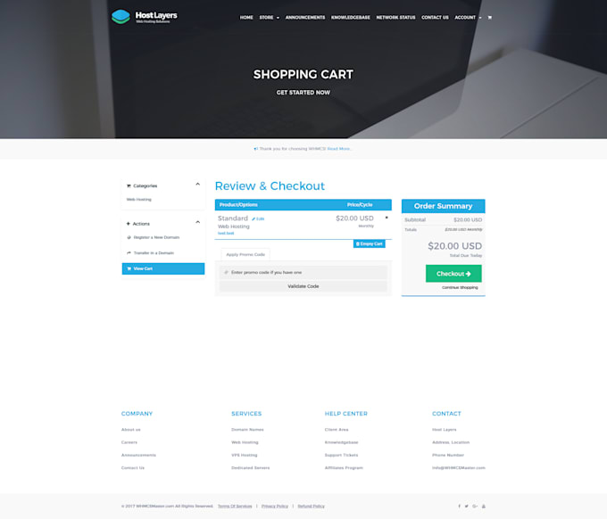 Responsive hosting template html, whmcs by Websatnet | Fiverr