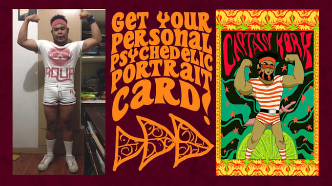 Do a personalized psychedelic portrait card of you by Dicidici | Fiverr