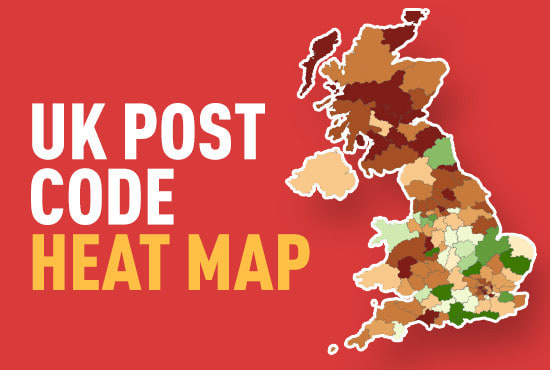 Create a uk post code heat map of your data by Xn1ch1 | Fiverr