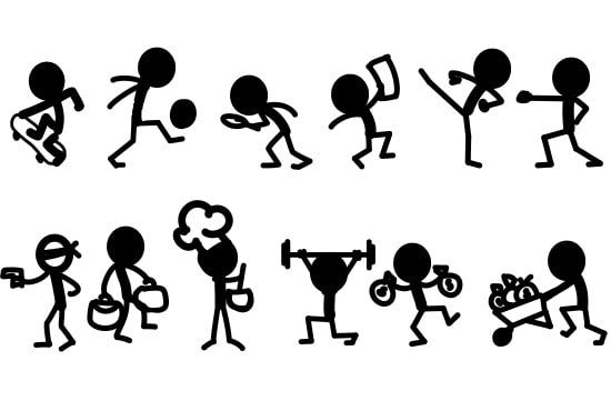 Draw stickman figure high quality and unique by Galihwindu | Fiverr