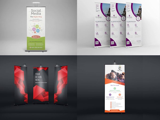 Do custom retractable stand banner add design by Kawsarnshimo | Fiverr