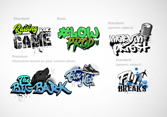 Design a stylish graffiti inspired logo by Makemebark | Fiverr