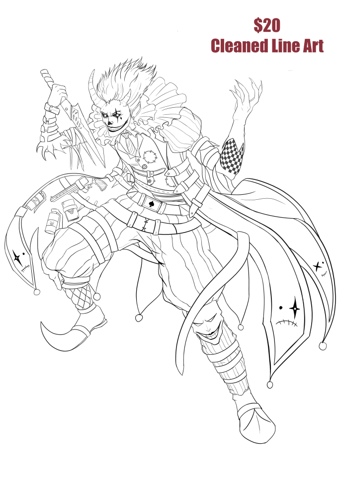 Draw your character concept with line art by Jyouarts | Fiverr