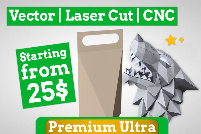 Make vector laser cut, cnc, engraving ready files