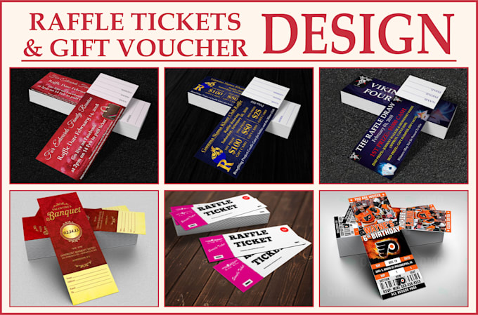 Raffle ticket, gift card, coupon, invitation card design by Dream_ind ...