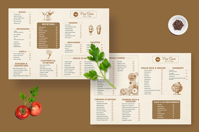 Design attractive restaurant menu by Pc_graphics | Fiverr