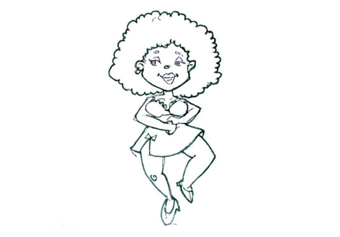 Draw you a oppa gangnam style black and white cartoon by Designerlady ...