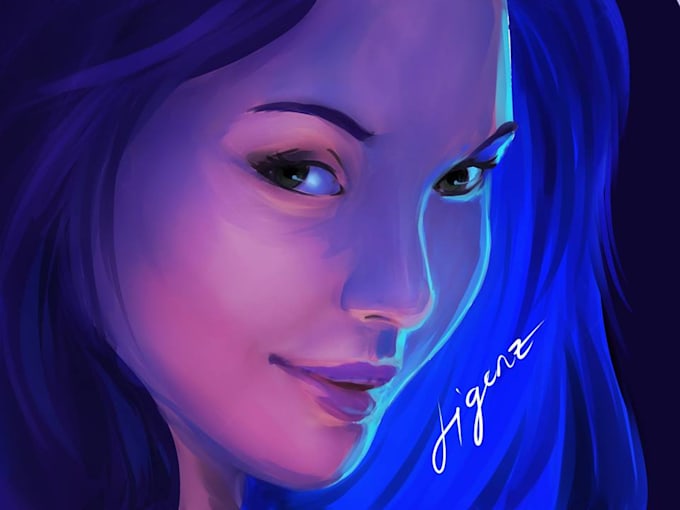 Do colorful digital portraits by Tailorsart | Fiverr