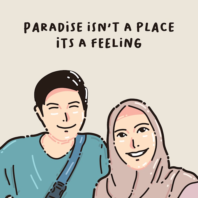 Draw simple cartoon style with a quote by Rafaelalferdyas | Fiverr