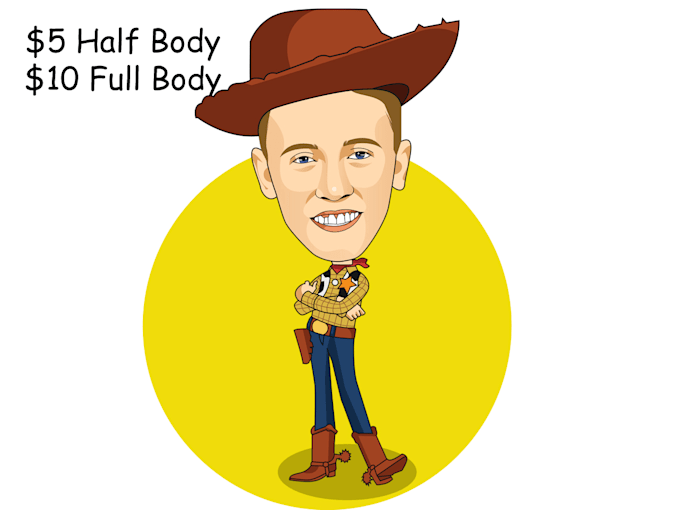 Draw nice cartoon caricature by Ekopurnawan | Fiverr