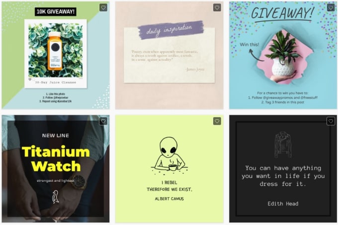 Design beautiful eye catching instagram posts with your text and logo ...