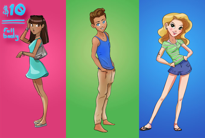 Draw your photo in my unique cartoon style by Iamniquey | Fiverr