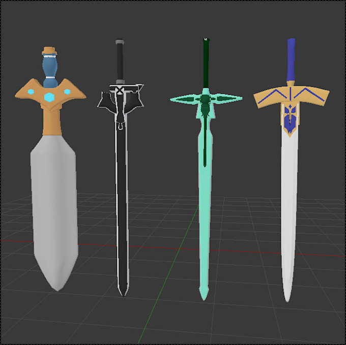 Create 3d sword models in blender by Ronan32 | Fiverr