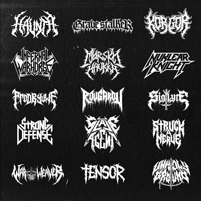 Create unique metal logo for your band by Garryyulianto | Fiverr