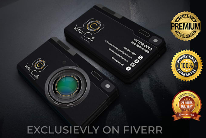 Design creative photography business card with 3 concepts by ...