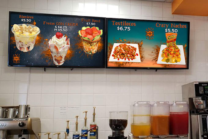 Design digital menu board tv menu for restaurant led menu by ...