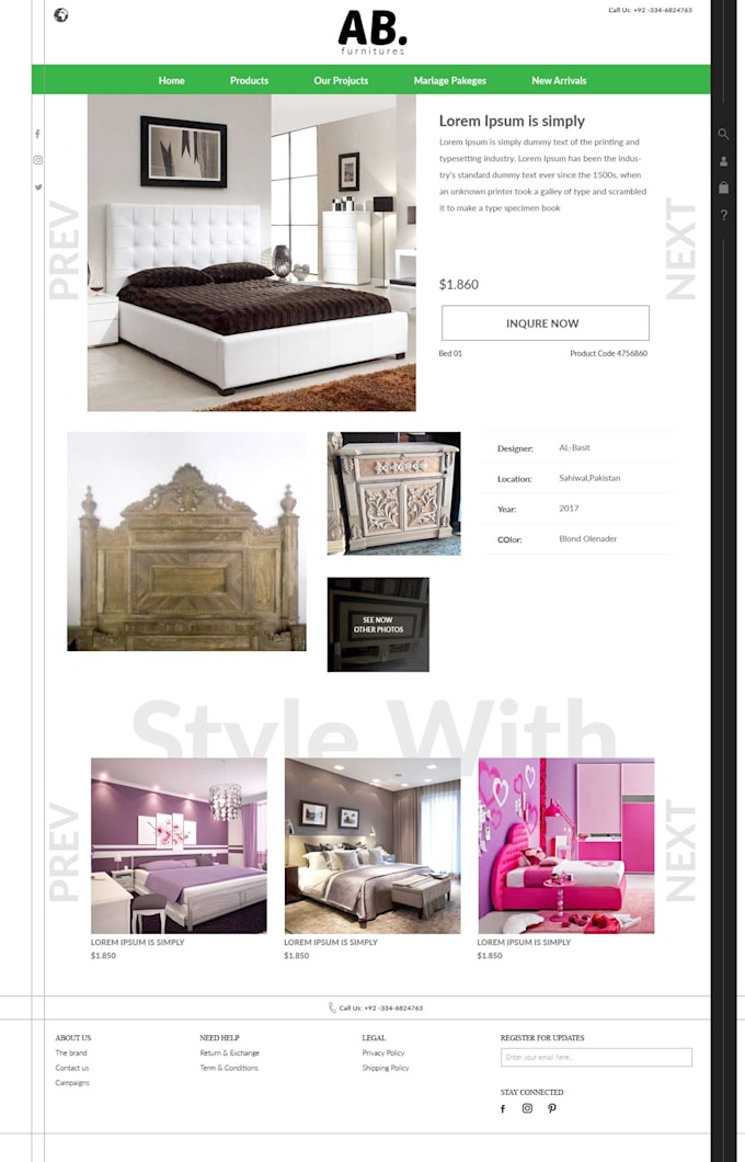 Design perfect photoshop web template and psd website by Al_basittech ...