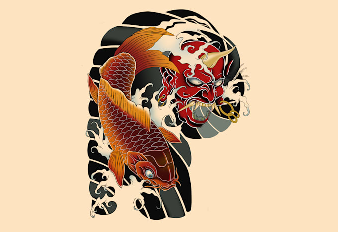Make a traditional japanese irezumi tattoo by Peppitto | Fiverr