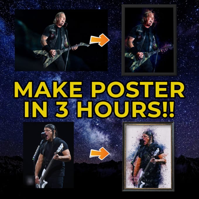 Make an awesome unique brush poster in 3 hours by Nexakbar | Fiverr