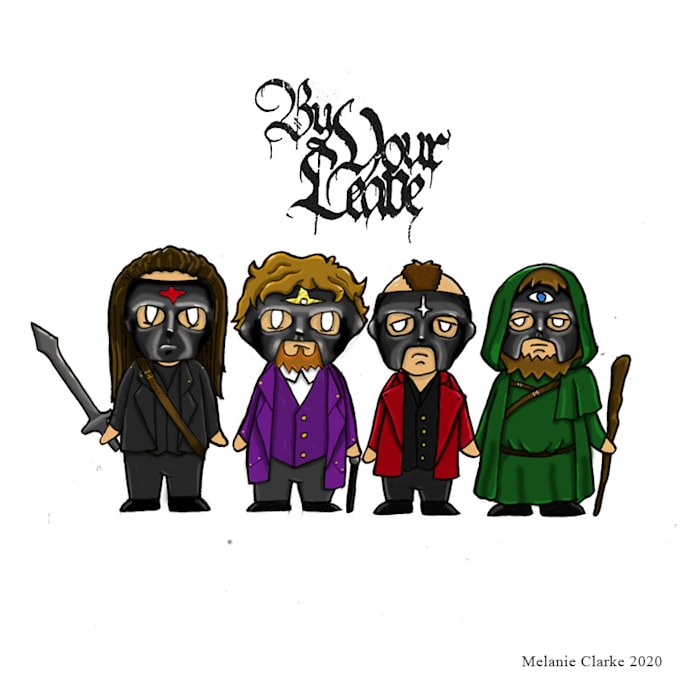 Draw cute chibi characters of your metal band by Meudwyswood | Fiverr