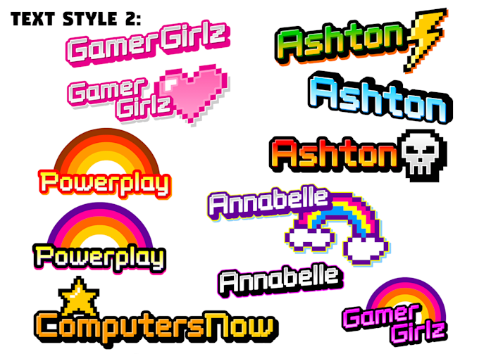 Create a video game pixel type logo of your name or business by ...