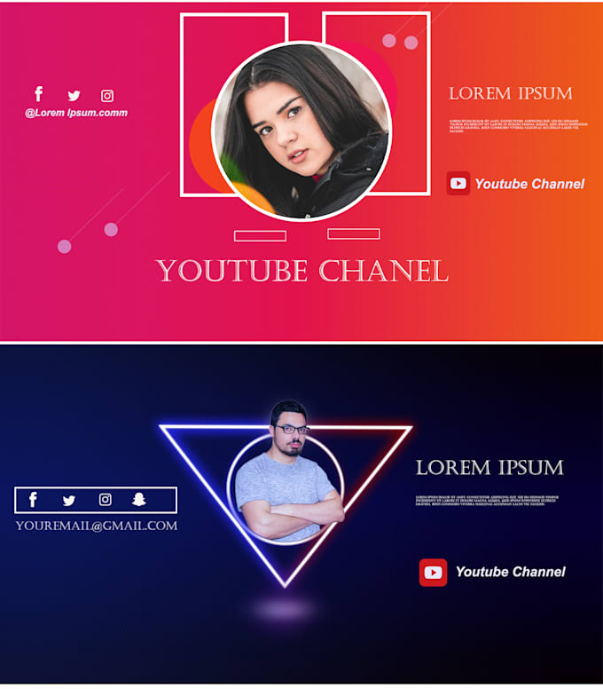 Design creative youtube banner or channel art by Yulius_lius | Fiverr