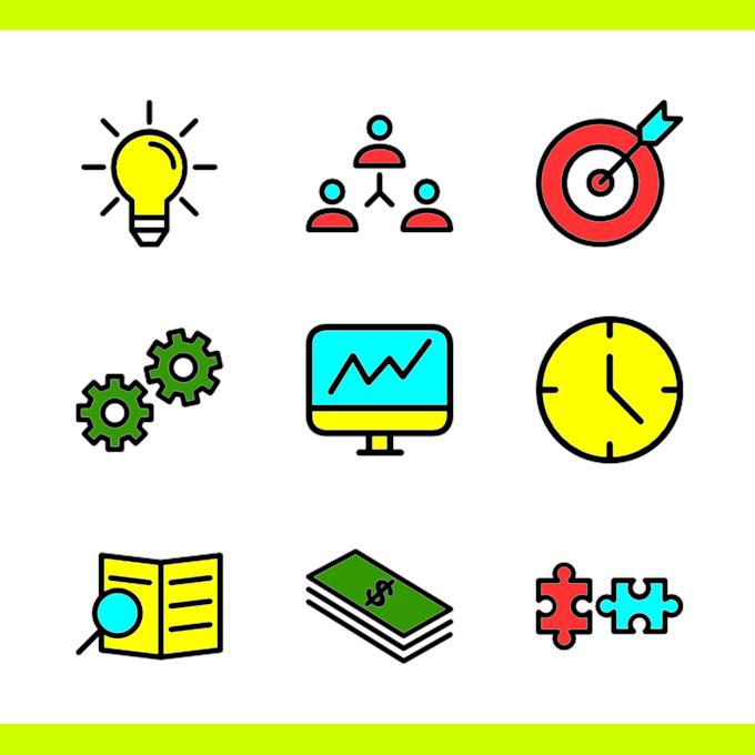 Design unique flat minimalist graphic icons with cheap price by Yoel31 ...