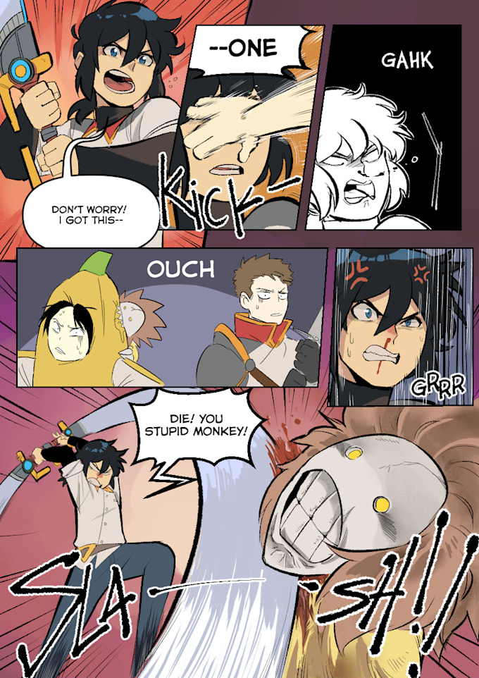 Comic Page Manga Style Custom Comic Pages Manga Style Art Commission
