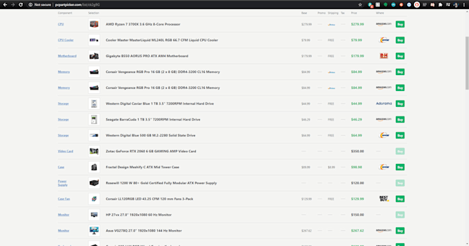 Make you a pcpartpicker list within budget by Pc_build3r | Fiverr
