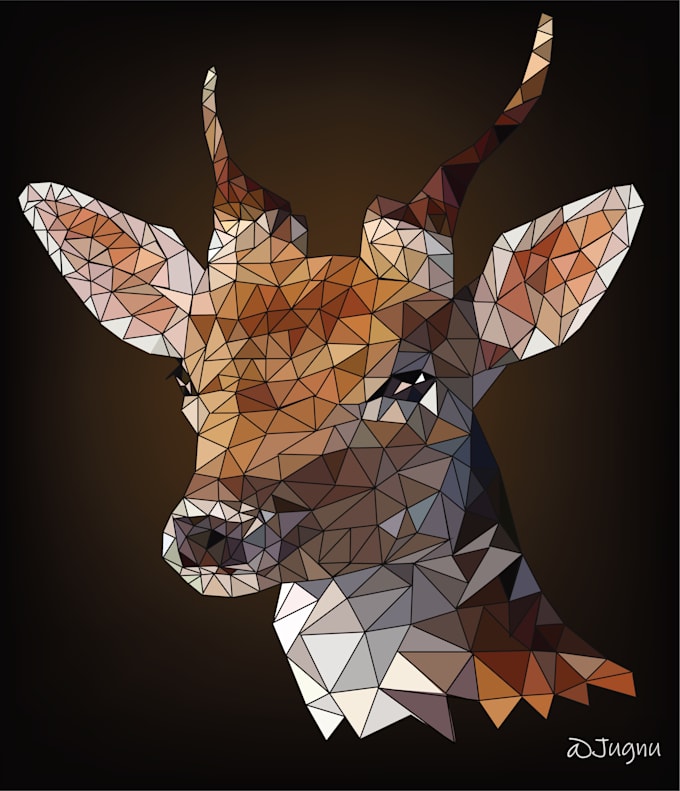 Create polygon art of your portrait photo by Jaimesh_saxena | Fiverr