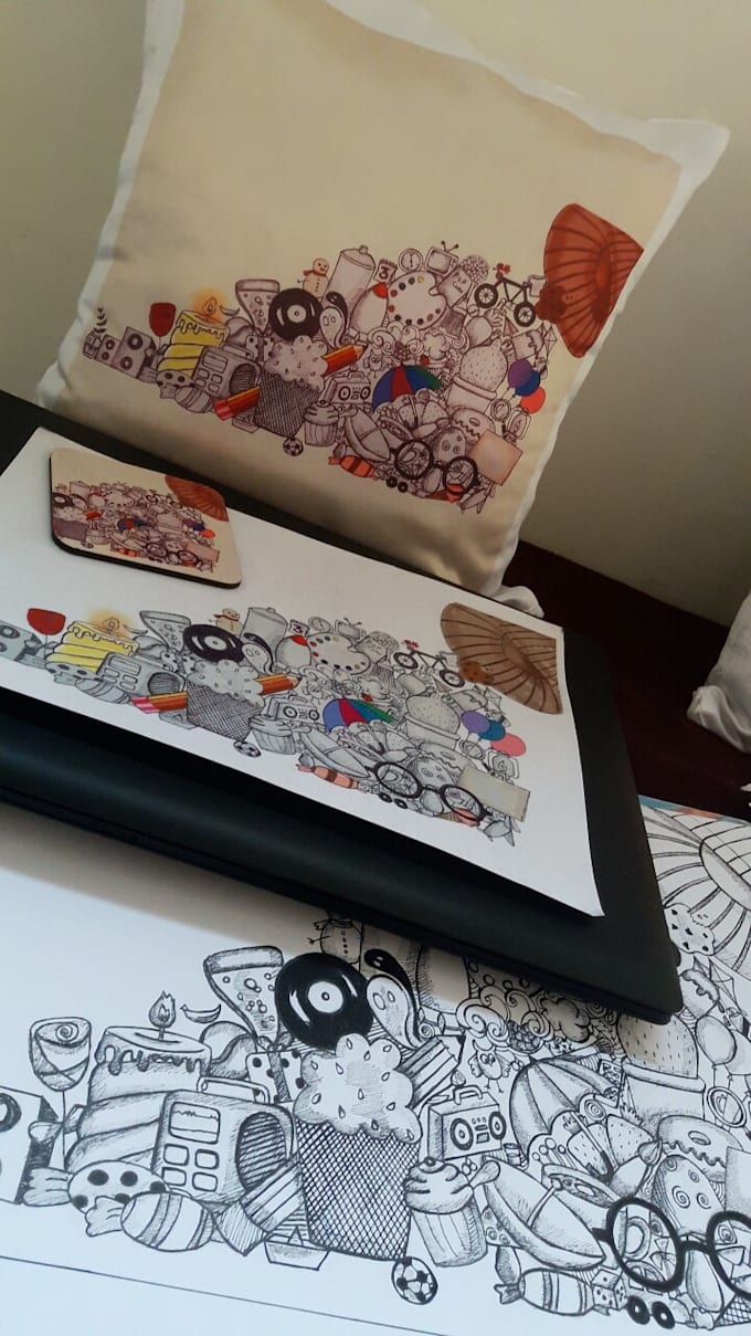 Create cute and unique doodle art by Kanza1 | Fiverr
