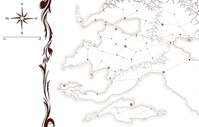 Create a hand drawn map of your book or dnd world by Pixelwizardart ...