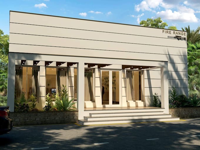 Design home elevation with realistic render by Irfanabbasi3d | Fiverr