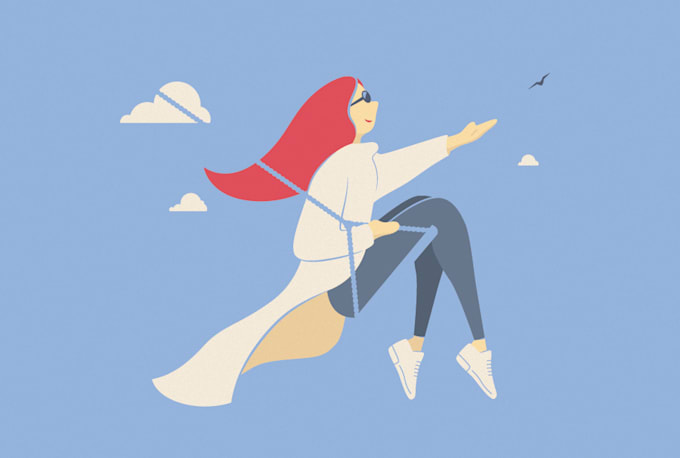 Draw simple modern flat illustration by Nychytalyuk | Fiverr