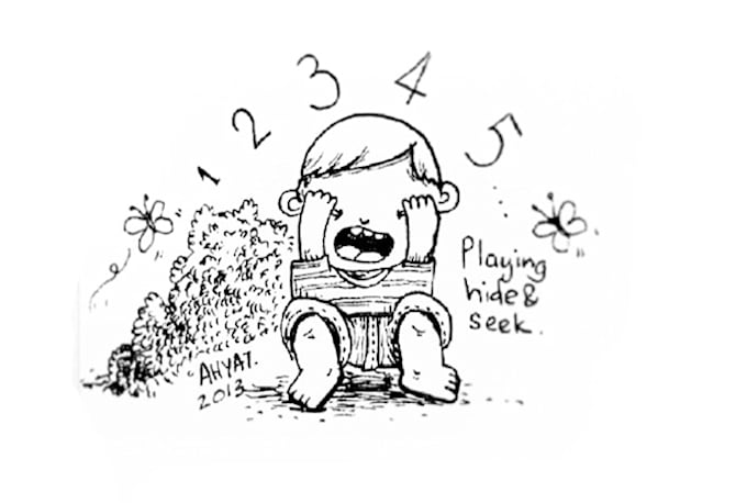 Draw a cute line doodle of your childhood memory by Ahyat5ver | Fiverr