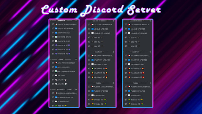 Create a professional discord server with amazing layouts by Re5yst ...