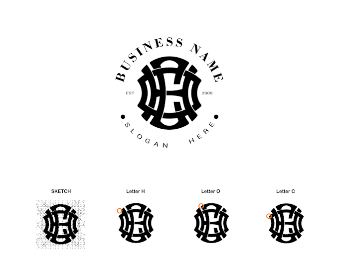Do monogram logo and hand lettering design by Inkpaperr | Fiverr