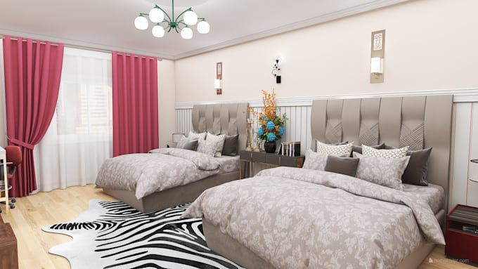 Make architecture drawing design and render 3d interior for your house ...