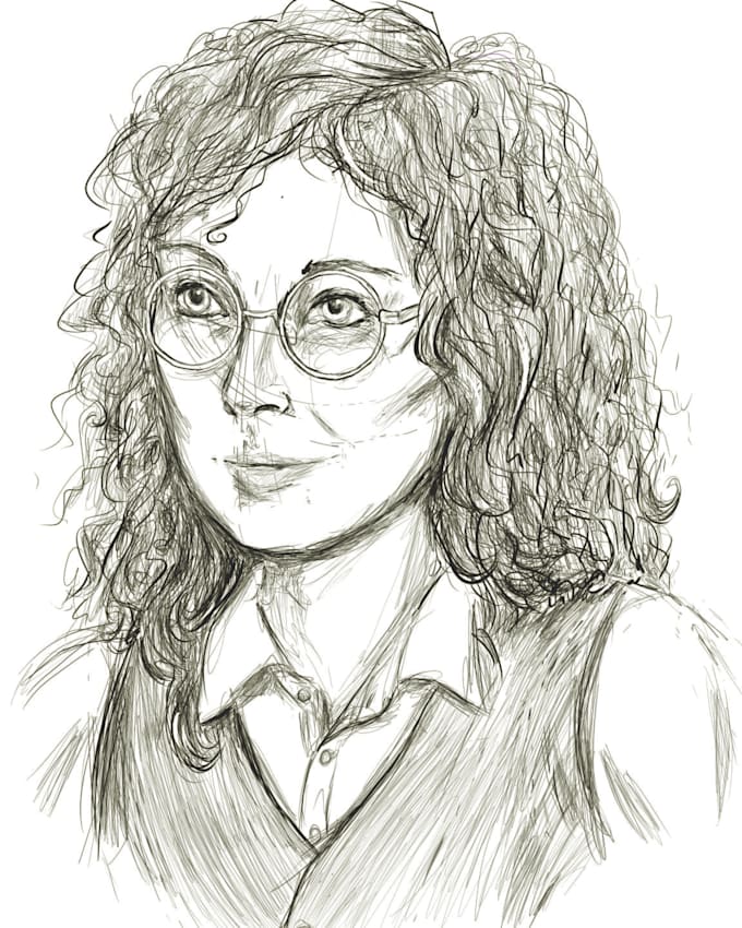 Draw a digital, one color portrait by Davidmckinsey | Fiverr