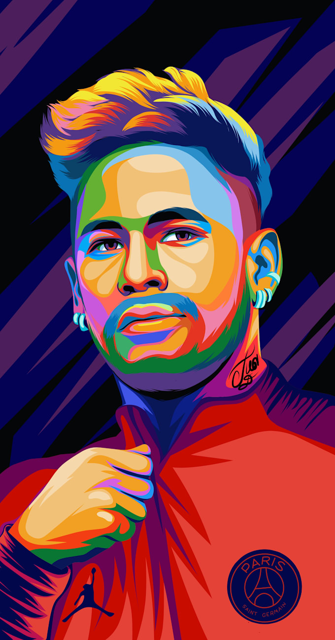 how to draw neymar picture