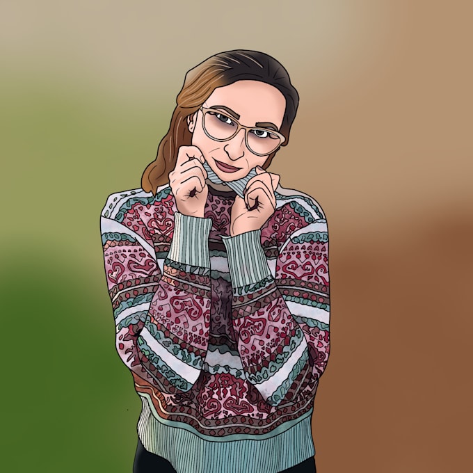 Draw you a procreate cartoon portrait by Elliejanedesign | Fiverr